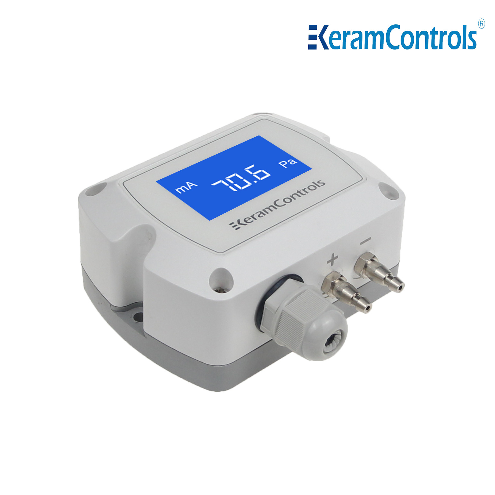 -100~100pa LCD Display Differential Pressure Transmitter For HVAC