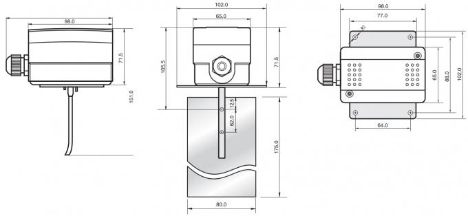 HVAC Duct Air Flow Switch 250V 8A Stainless Steel Paddle